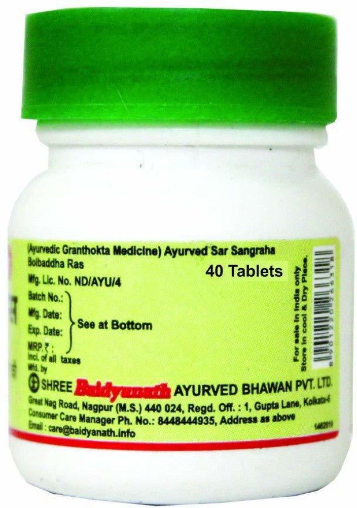 Baidyanath Vansaar Bolbadh Ras 40 Tablets – PUSHMYCART
