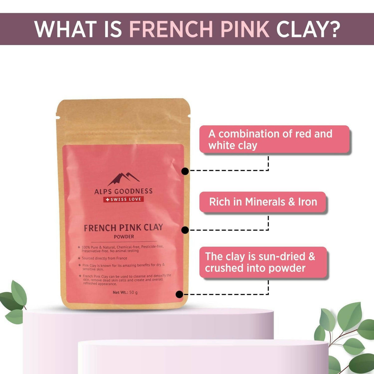 Alps Goodness French Pink Clay Powder – PUSHMYCART