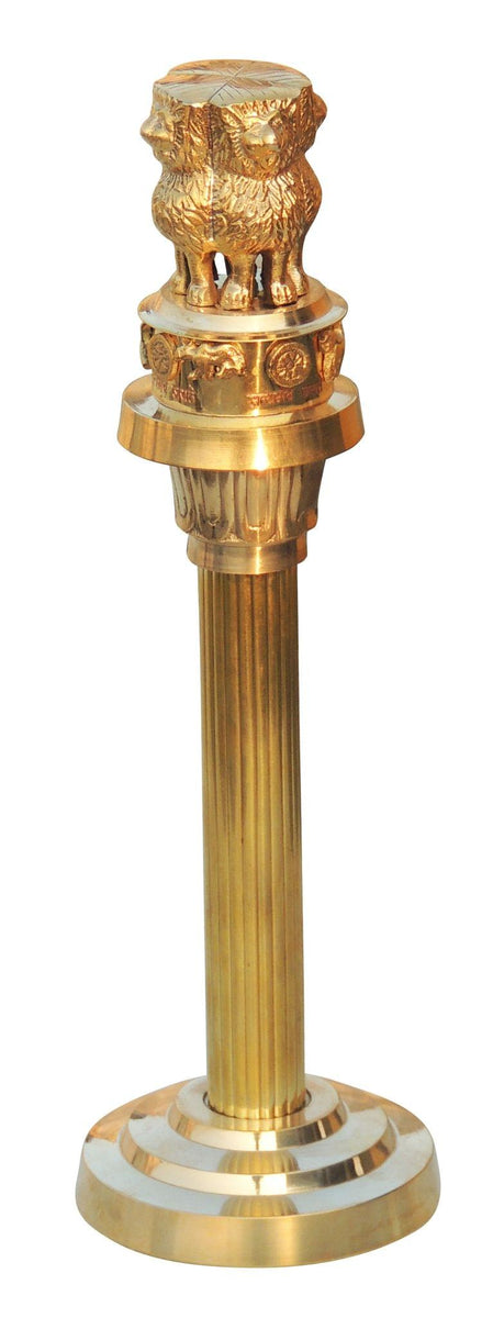 Brass Ashok Lath Statue 0.52kg – PUSHMYCART