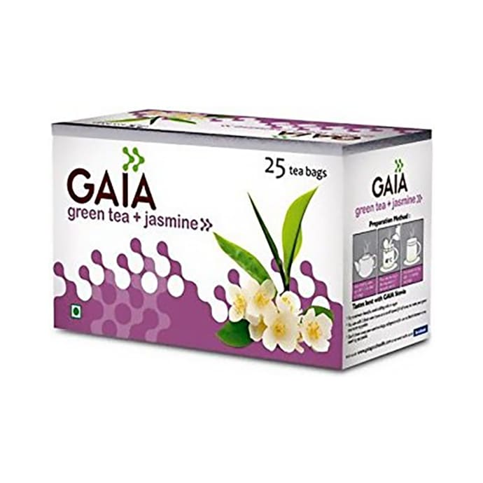 GAIA Green Tea Jasmine packet of 25 tea bags – PUSHMYCART