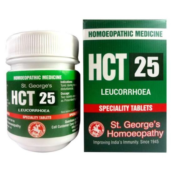 St. George’s HCT 25 Leucorrhoea Tablet – PUSHMYCART