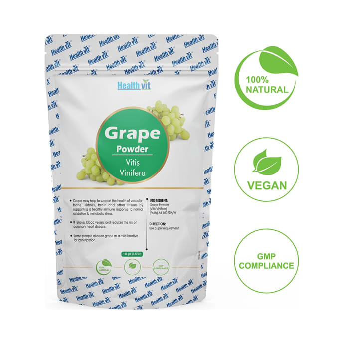 HealthVit Natural Grape (Vitis Vinifera) Powder 100 gm – PUSHMYCART