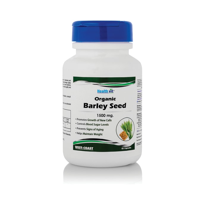 HealthVit Organic Barley Seed 1500 mg | 60 capsules – PUSHMYCART