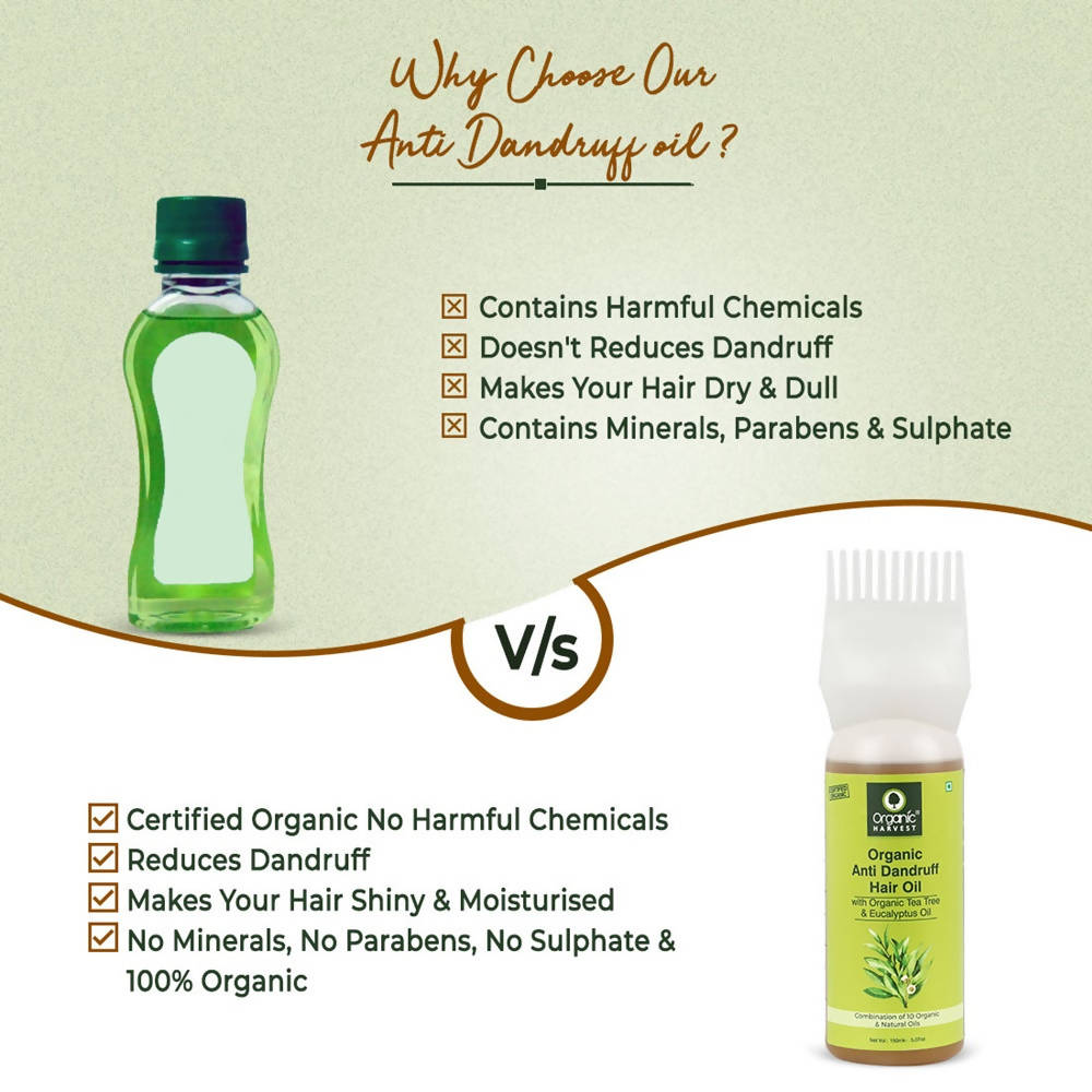 Organic Harvest Organic Anti Dandruff Hair Oil – PUSHMYCART
