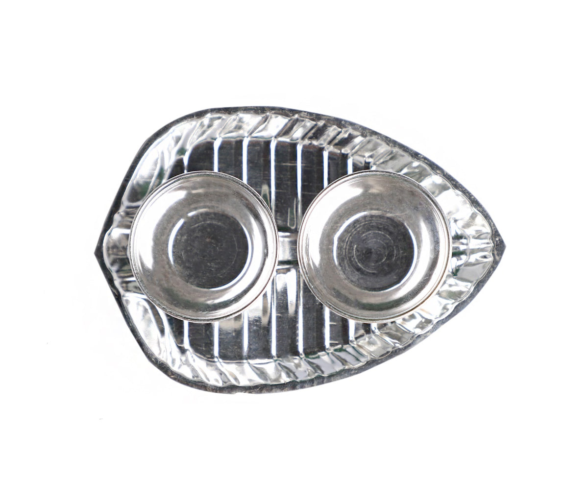 Pure Silver Kumkum And Gandham set in a leaf 25g – PUSHMYCART