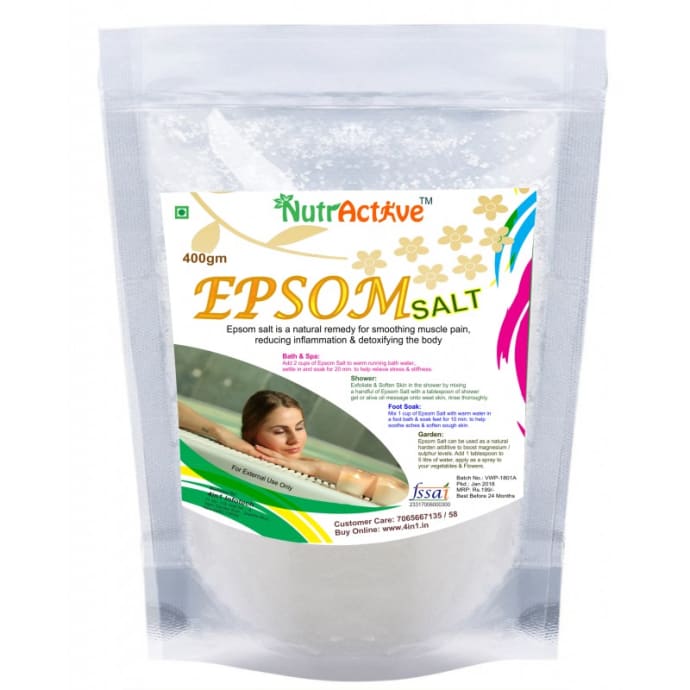 NutrActive Epsom Salt 400 gm Powder – PUSHMYCART