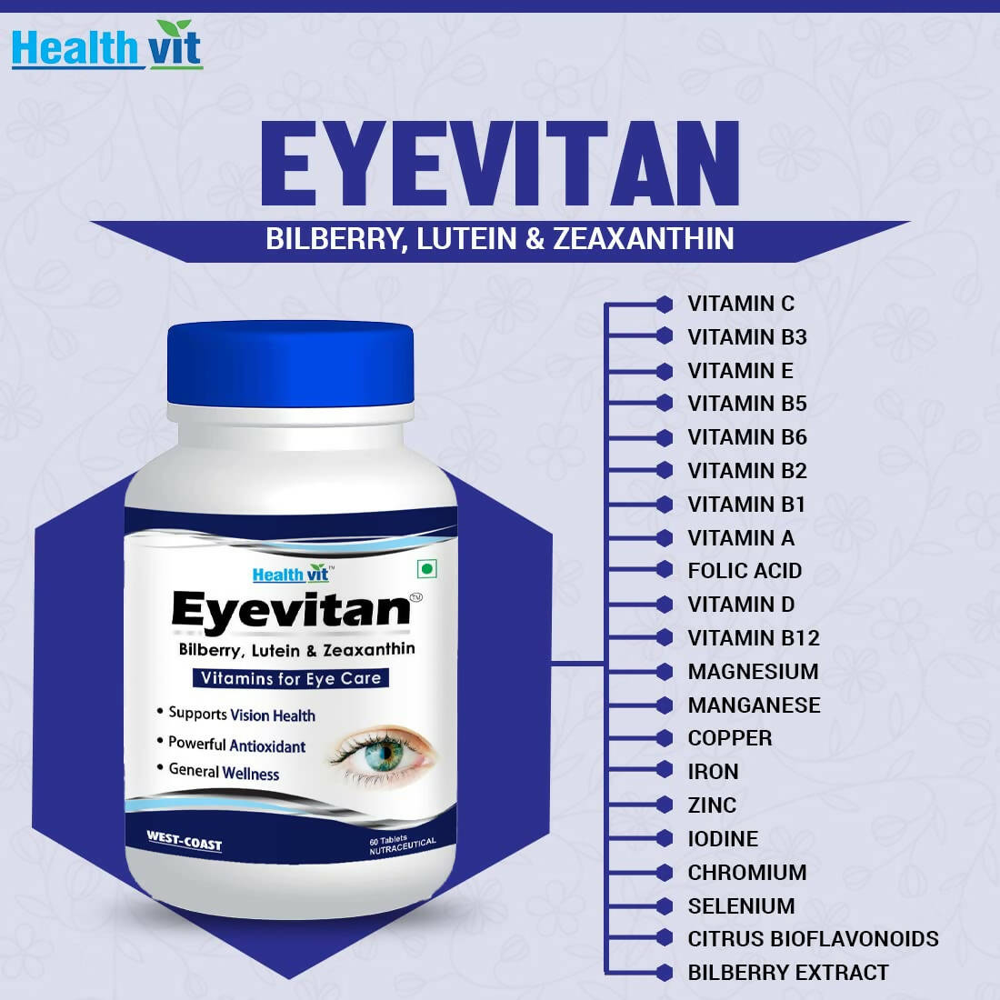 Healthvit Eyevitan Tablets for Eye Care – PUSHMYCART
