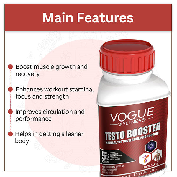 Vogue Wellness Testo Booster Tablet 60 tabs – PUSHMYCART