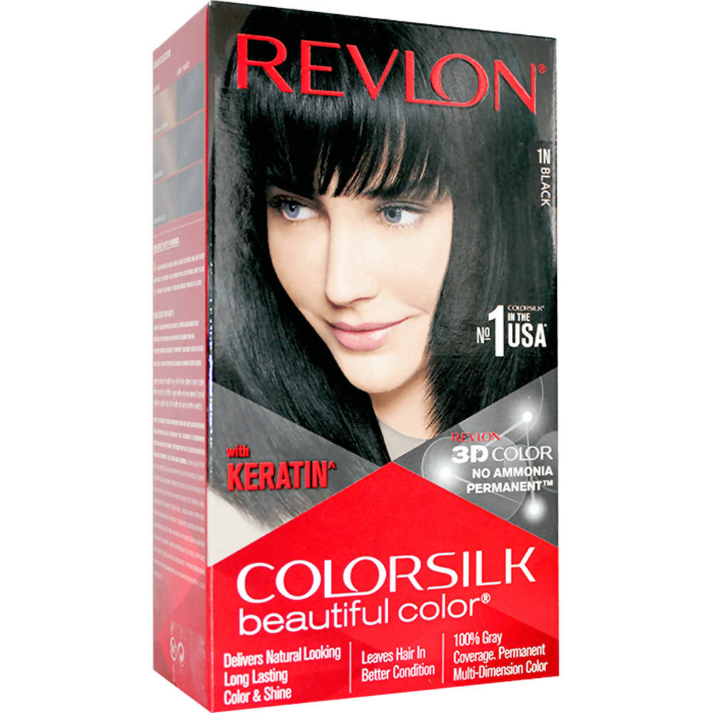 Revlon ColorSilk Beautiful Color With Keratin - Black 1N – PUSHMYCART