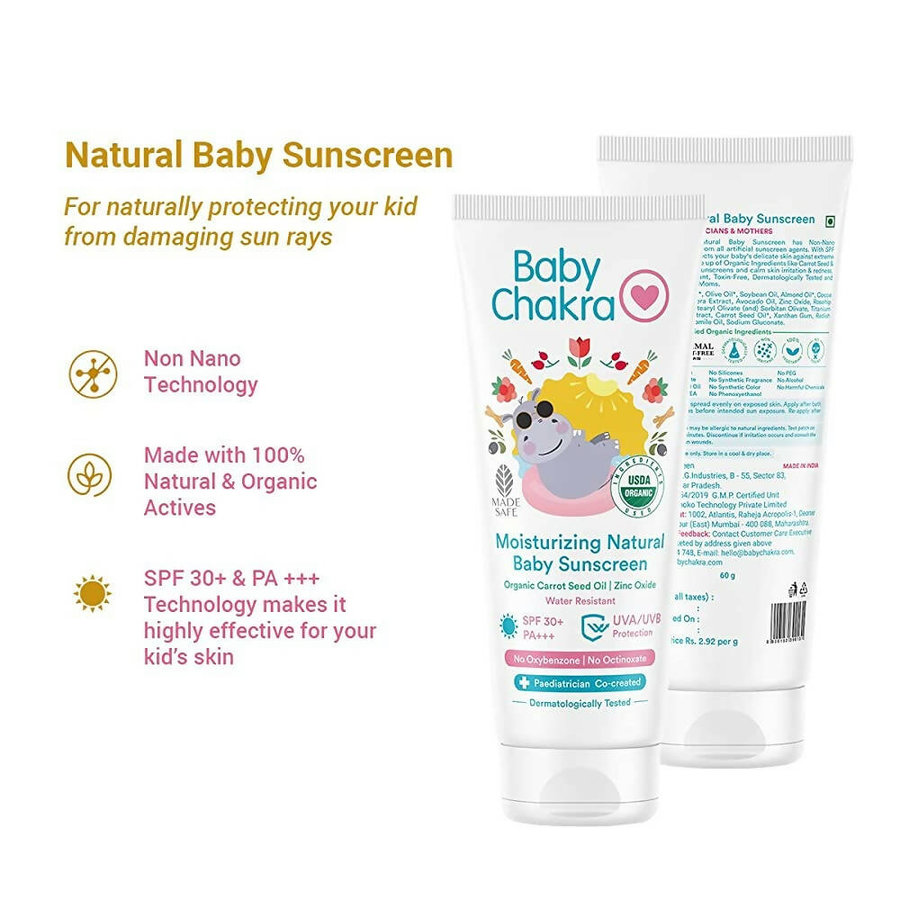 BabyChakra Moisturizing Natural Baby Sunscreen – PUSHMYCART